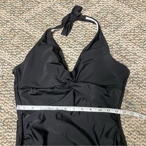 Swim | Simple Black Halter Top Swim Suit Medium | Poshmark